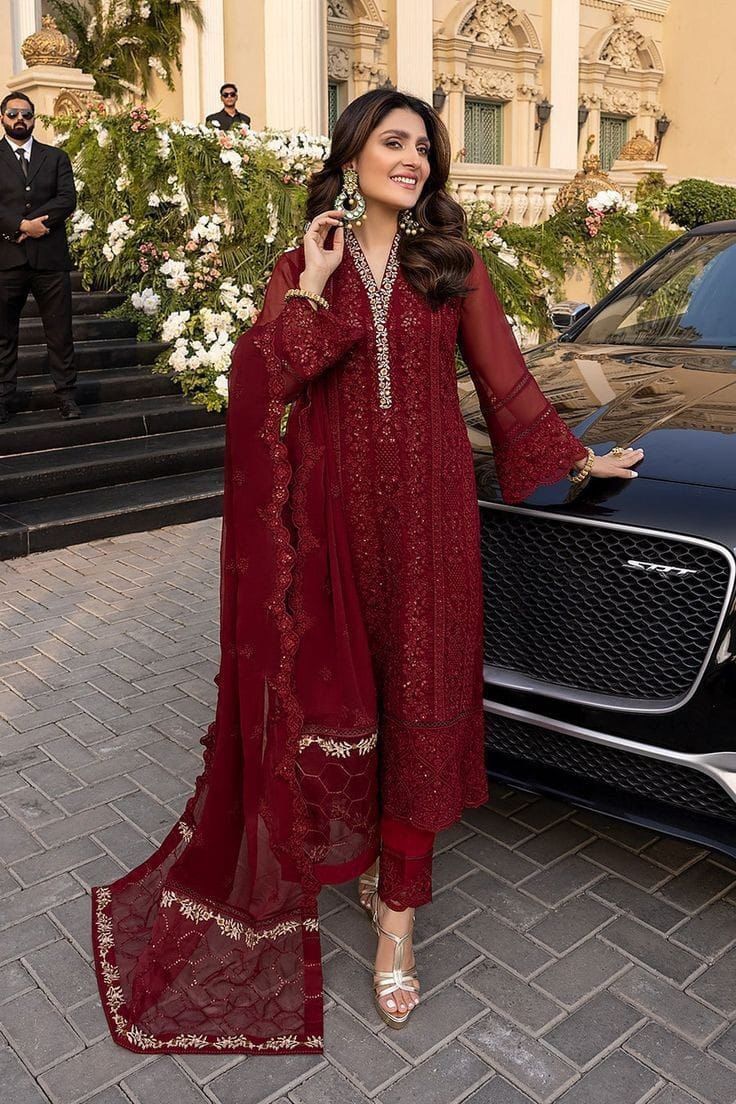 Azure X Wearza Semi Pure Chiffon Pakistani Dress Ramzan Eid Collection ...